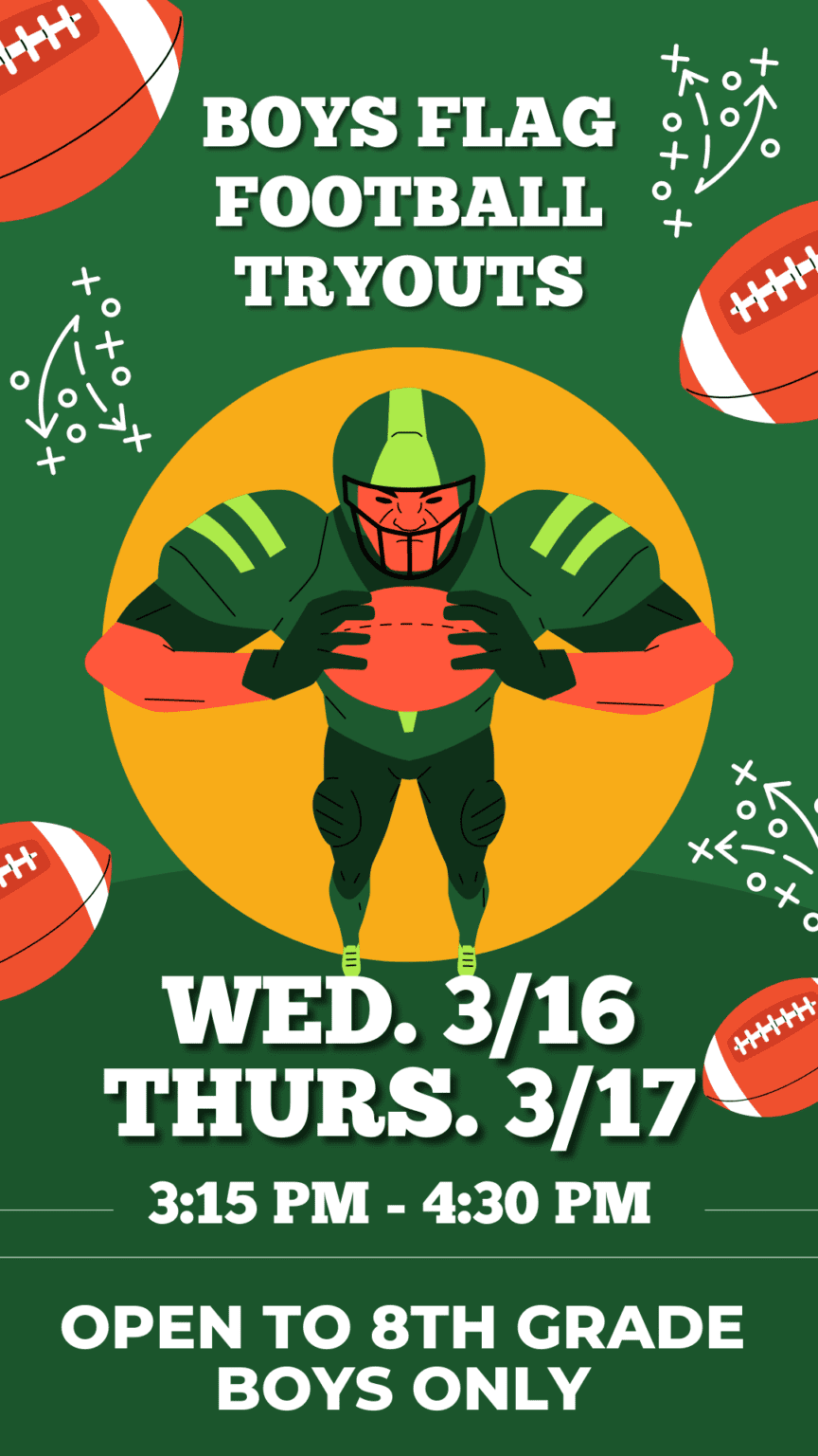 Boys Flag Football Tryout Information – St. Lawrence Catholic School